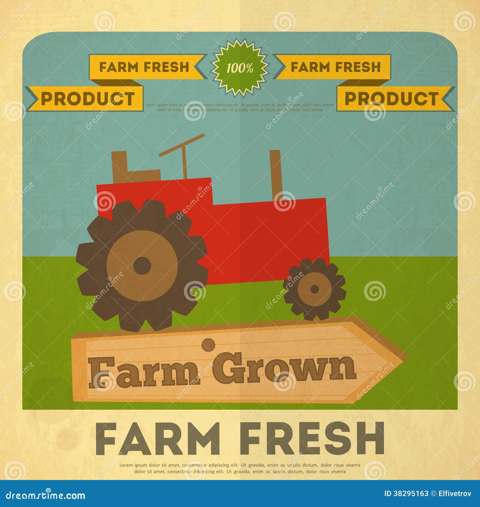Poster for Organic Farm Food Stock Vector - Illustration of advice ...
