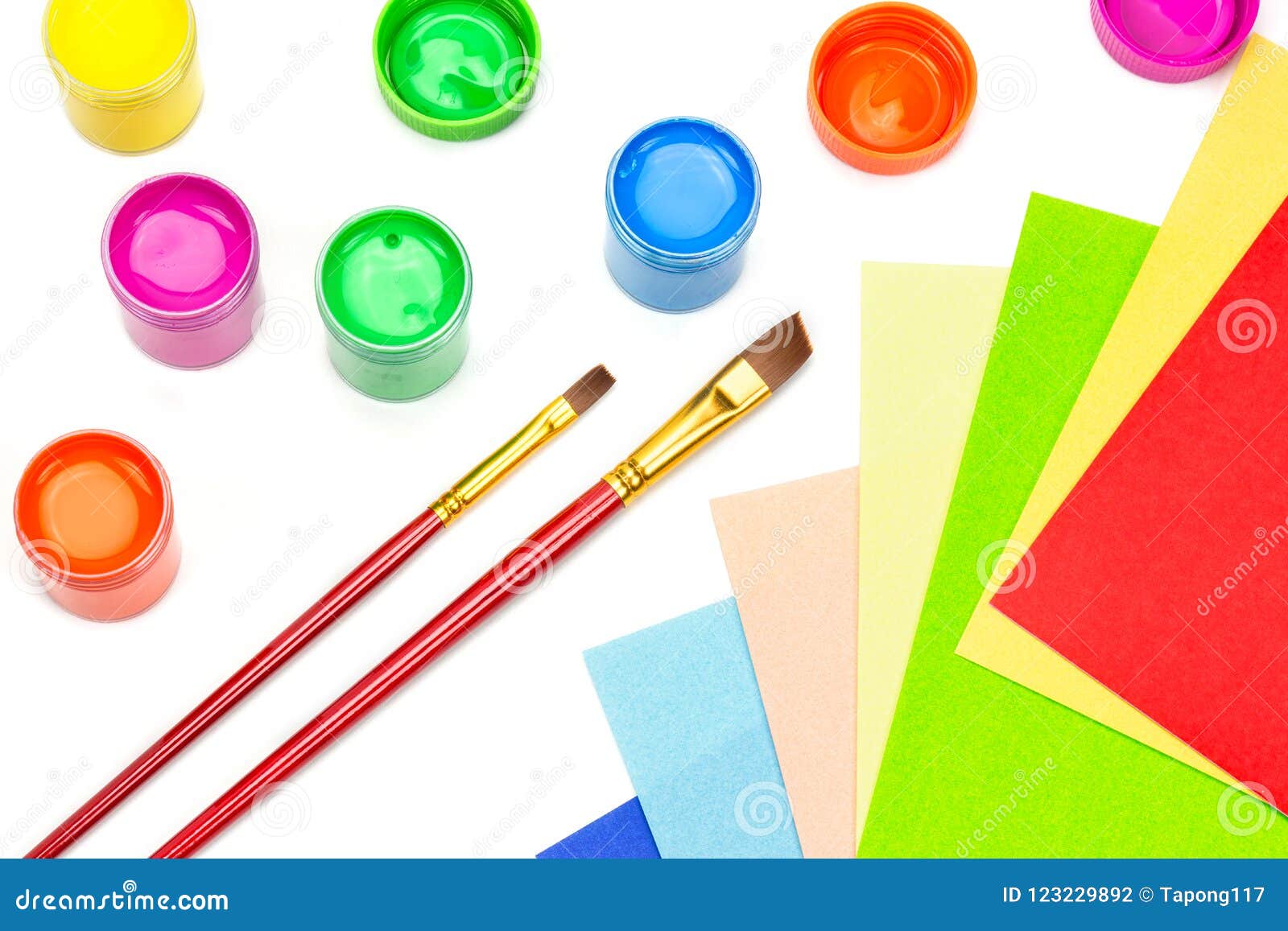 Poster paint color stock photo. Image of concept, paintbrush - 123229892