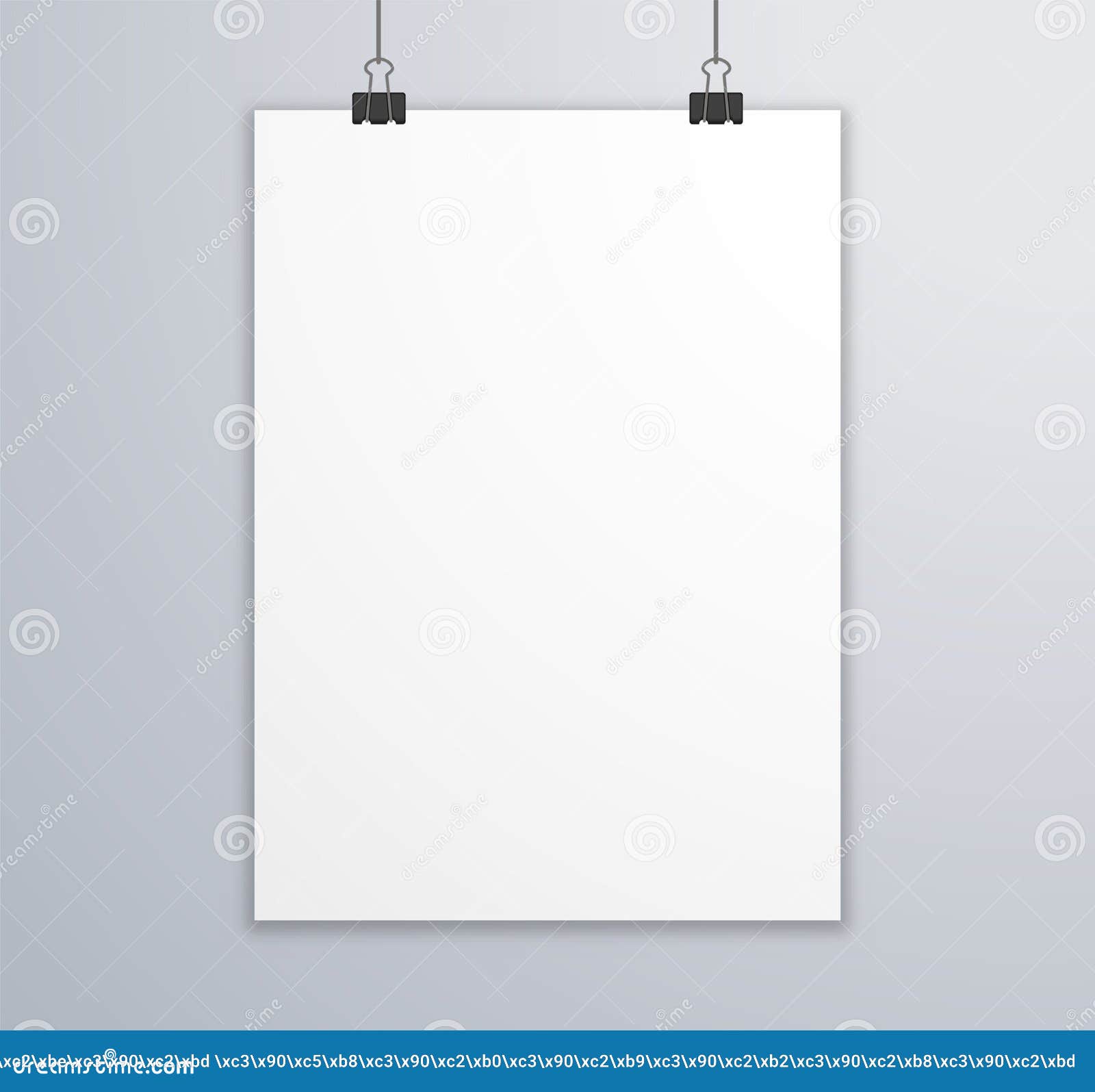 Poster Paper Mockup A4 Banner - Vector Illustration Stock Vector ...