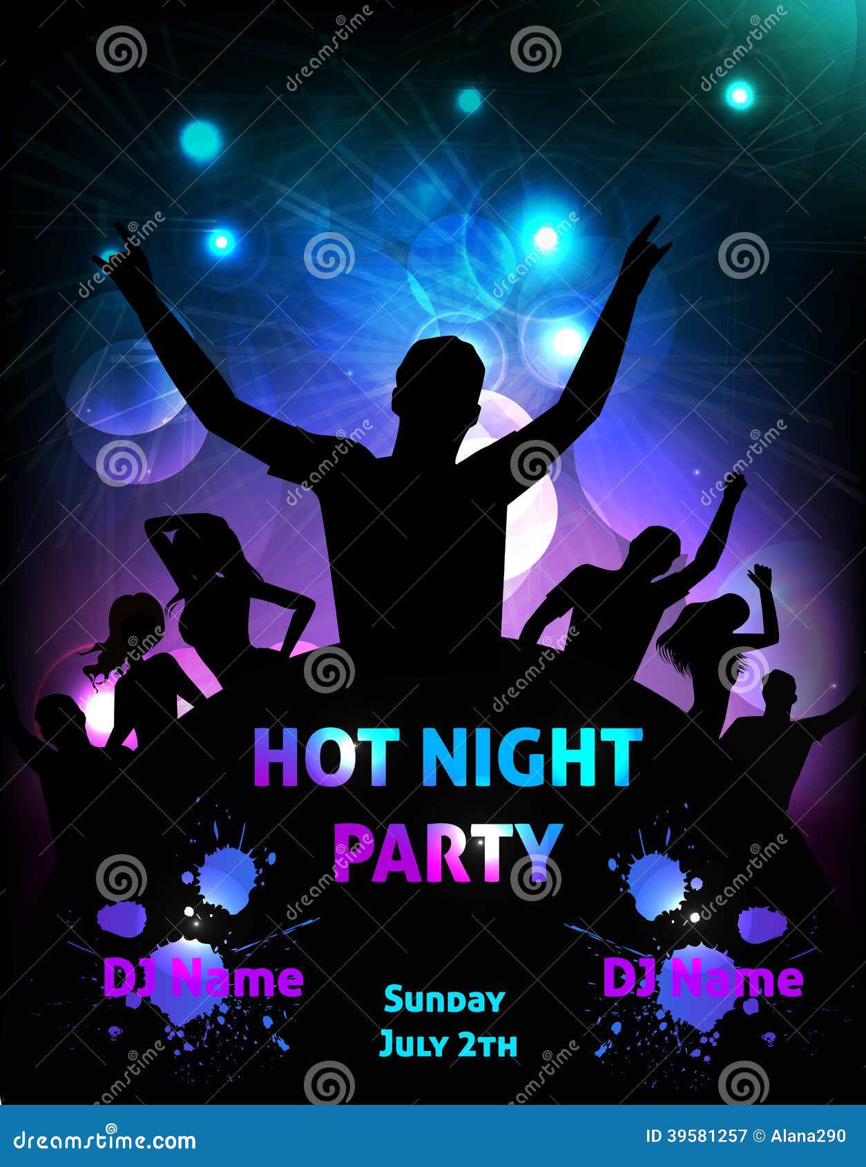 Poster for party template stock vector. Illustration of design - 39581257