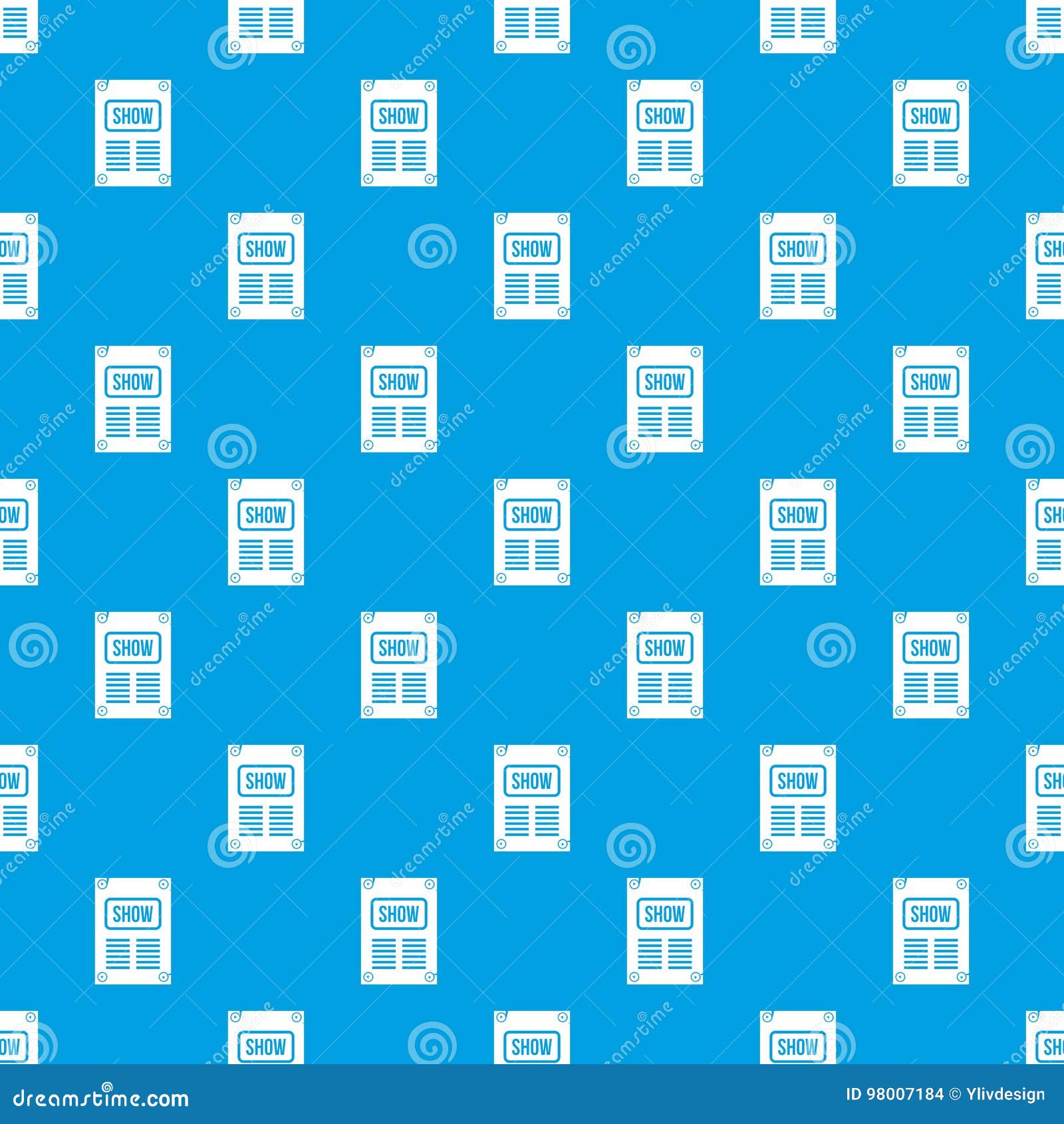 Poster Pattern Seamless Blue Stock Vector - Illustration of cinema ...