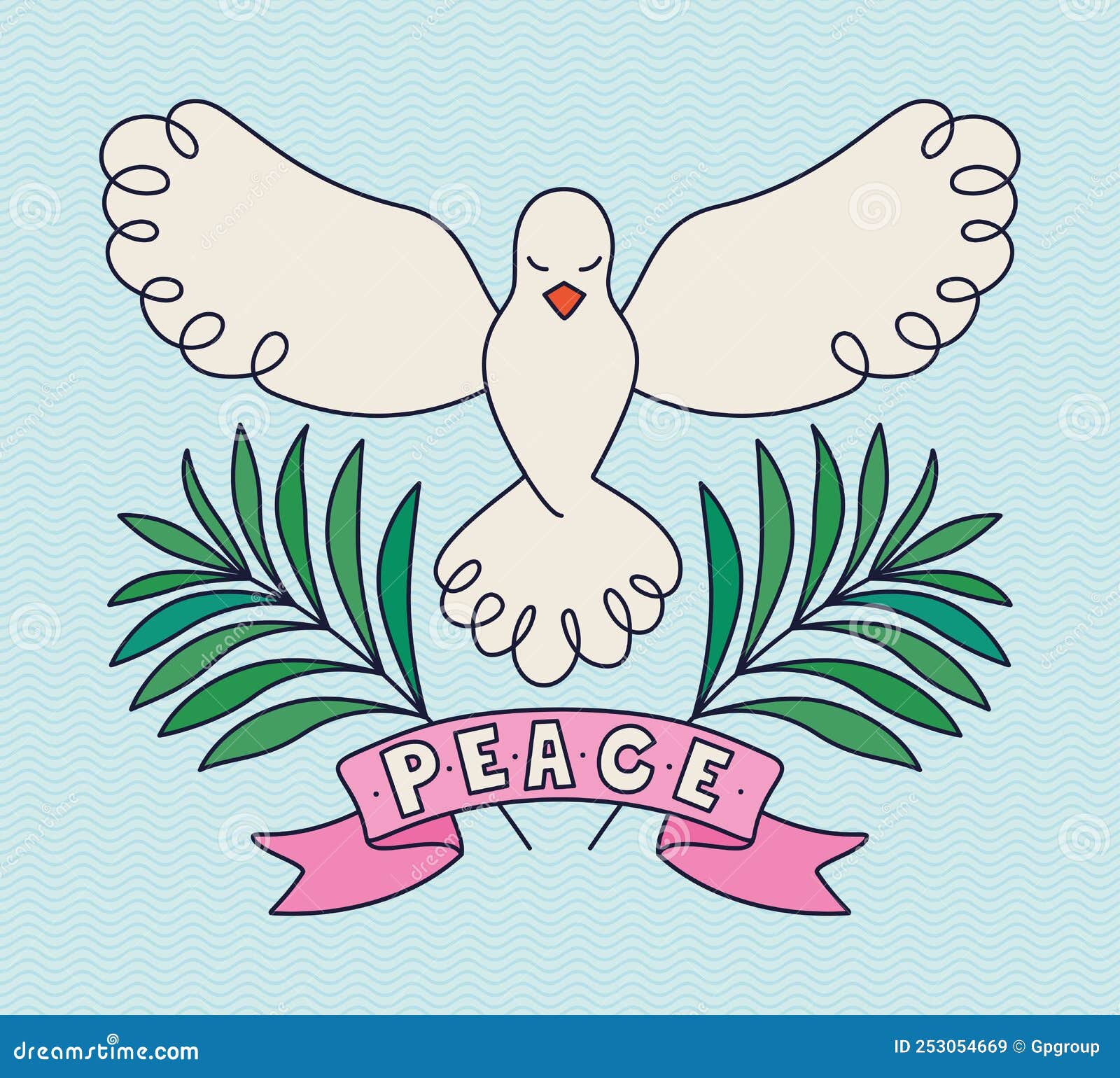 Poster of peace stock vector. Illustration of animal - 253054669
