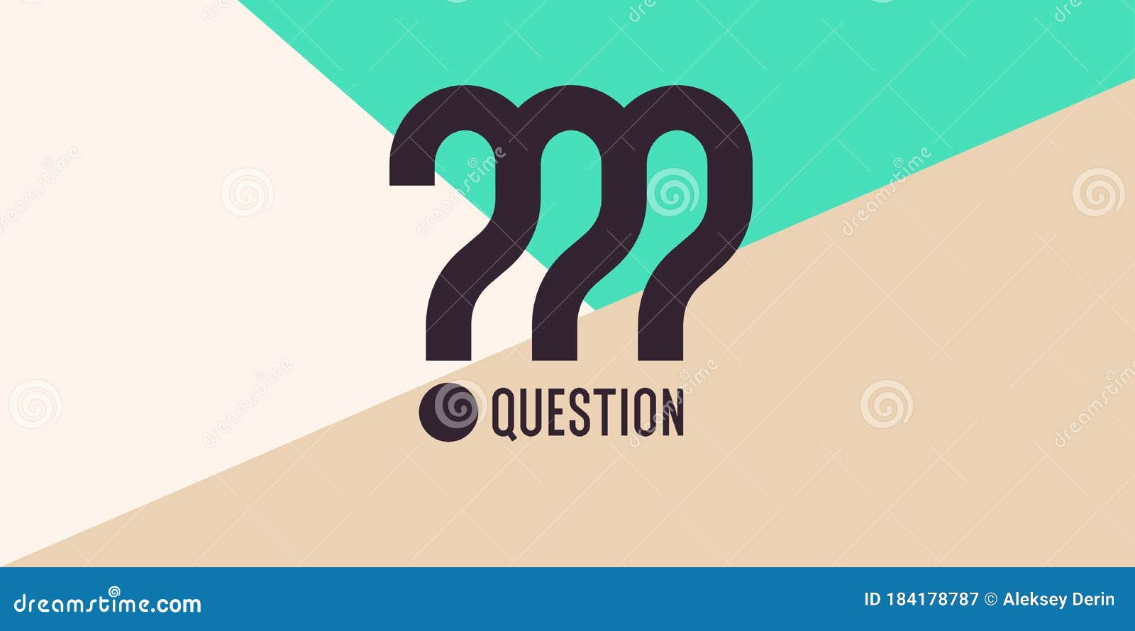 A Poster with a Picture of a Question Mark. Frame for Placing Your Text ...