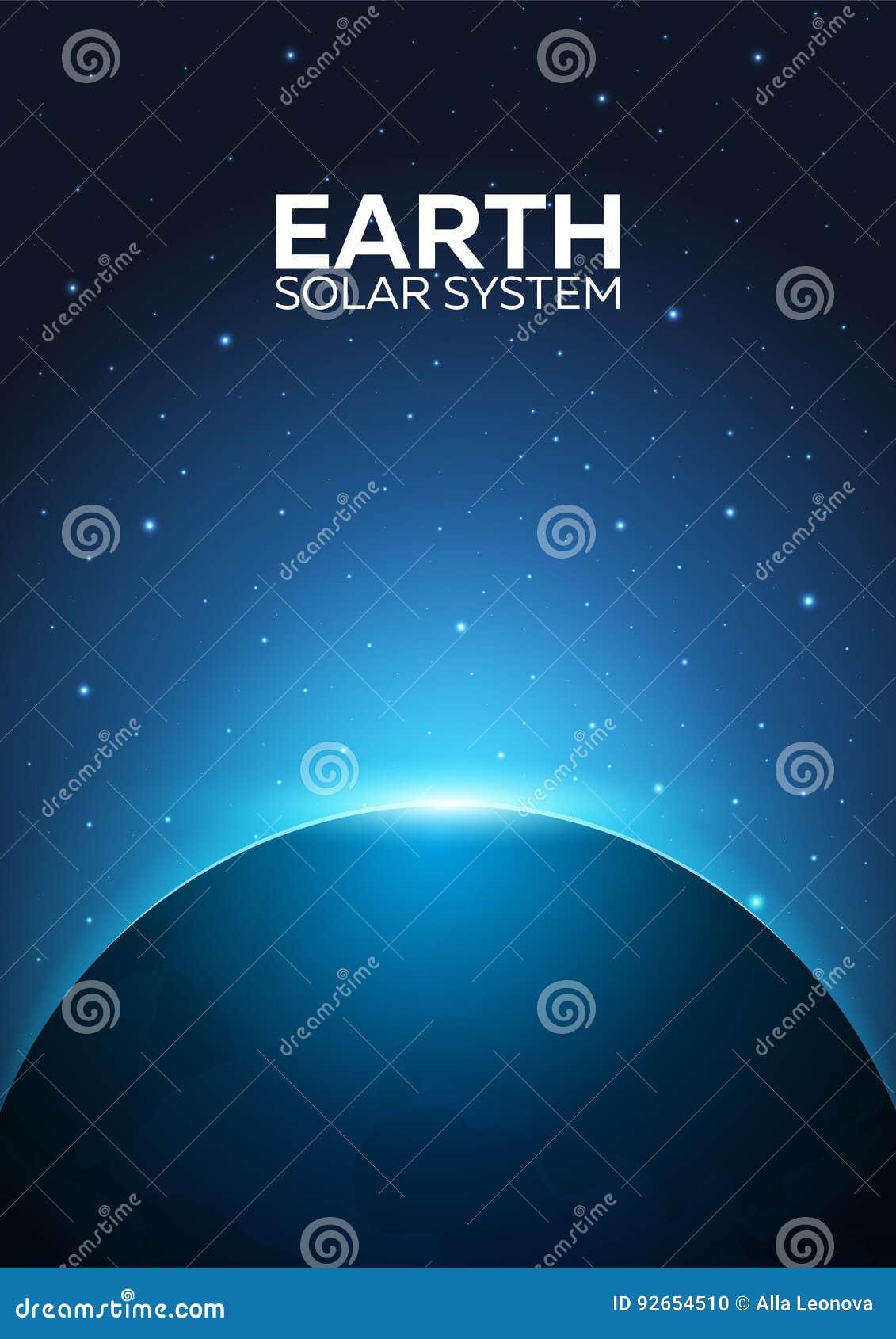 Poster Planet Earth and Solar System. Space Background. Stock ...