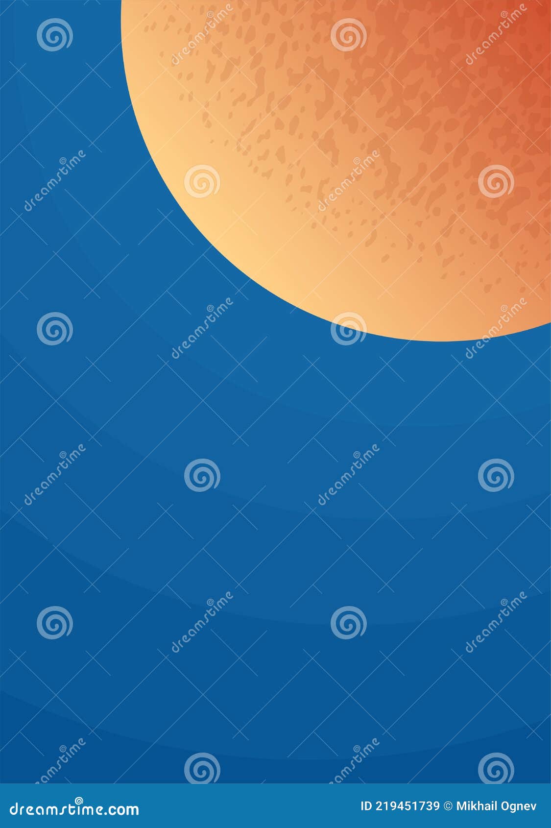 Poster with the Planet Mars on a Blue Space Background Stock Vector ...