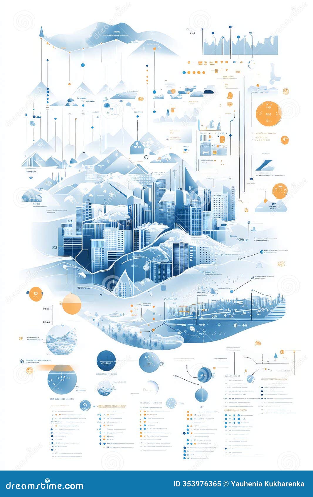 Winter Injury Statistics Visualization Stock Illustration ...
