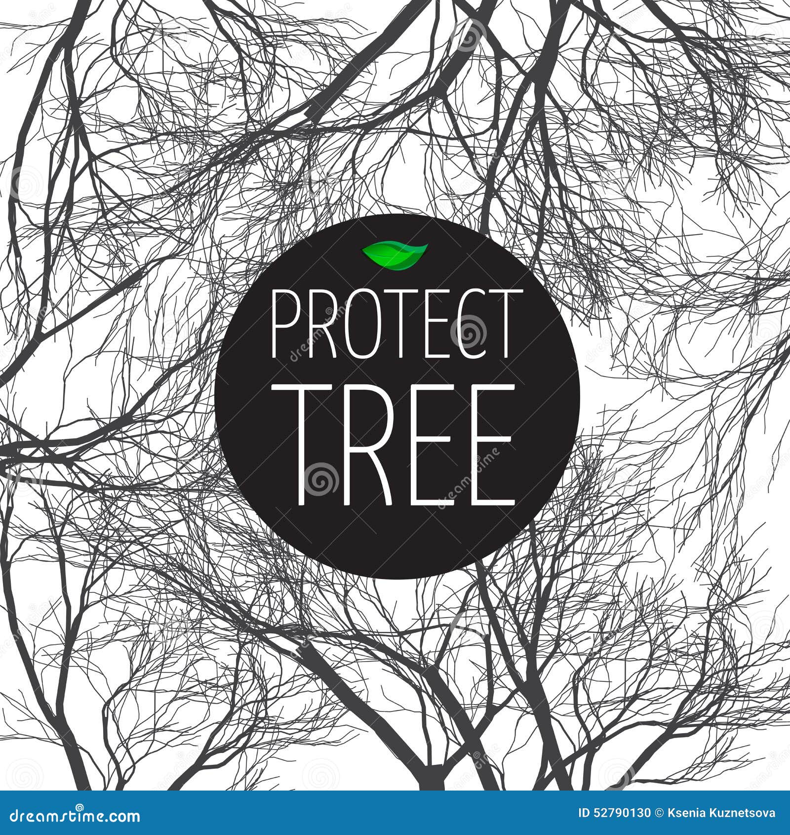 Poster Protect Tree Royalty-Free Stock Photography | CartoonDealer.com ...