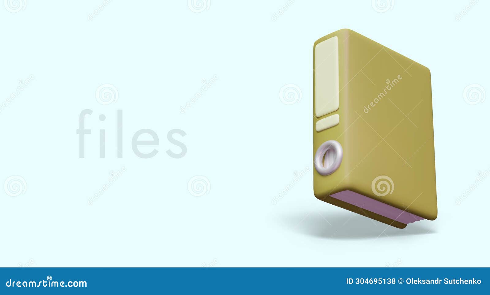 Poster with Realistic Big Green Folder for Files with Documents Stock ...