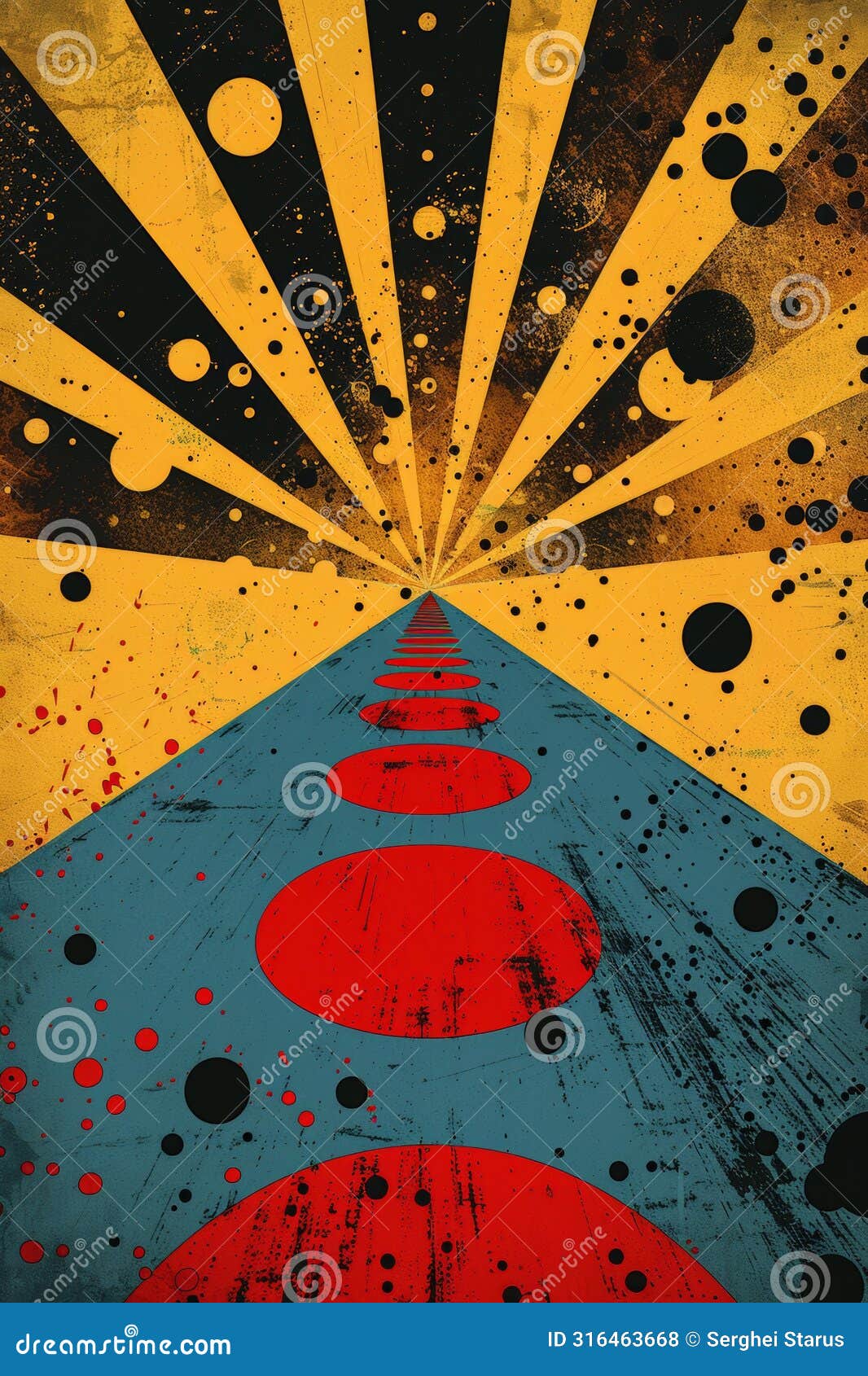 A Poster with a Red Line Going Down the Middle of it, AI Stock Photo ...