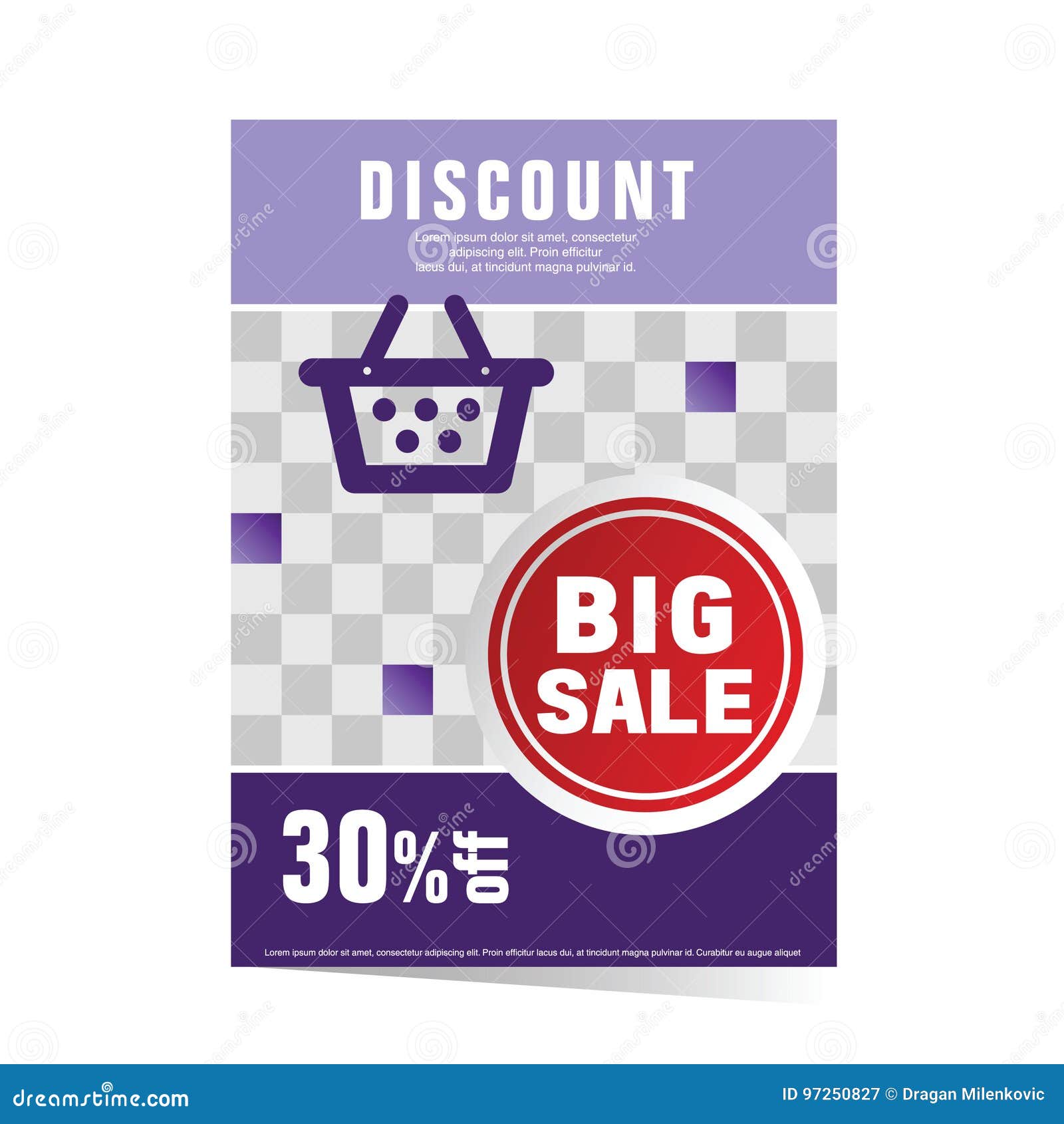 Poster with Red Sticker Sale Illustration Stock Vector - Illustration ...