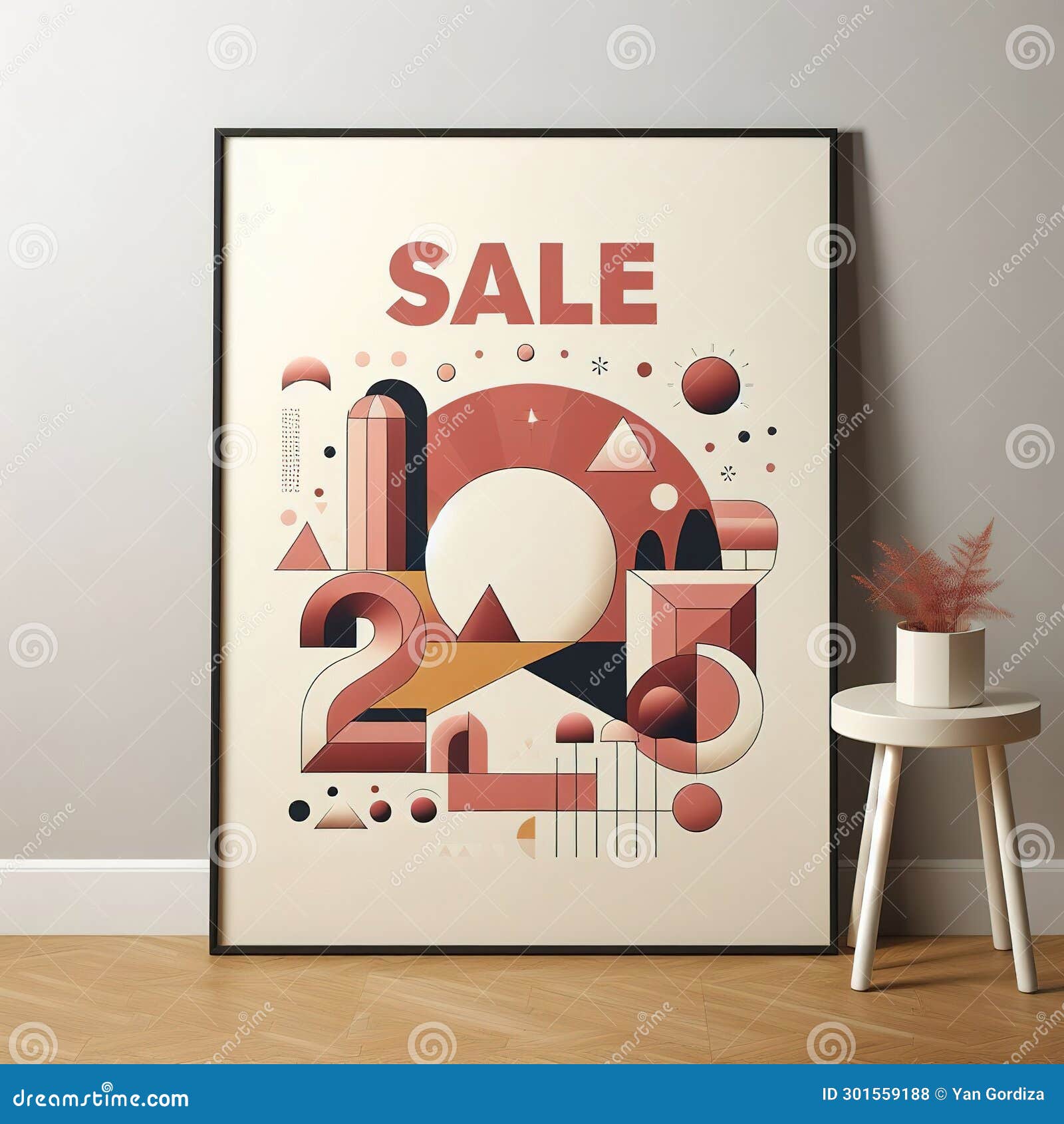 Poster Sale Modern. Minimalism Stock Illustration - Illustration of ...