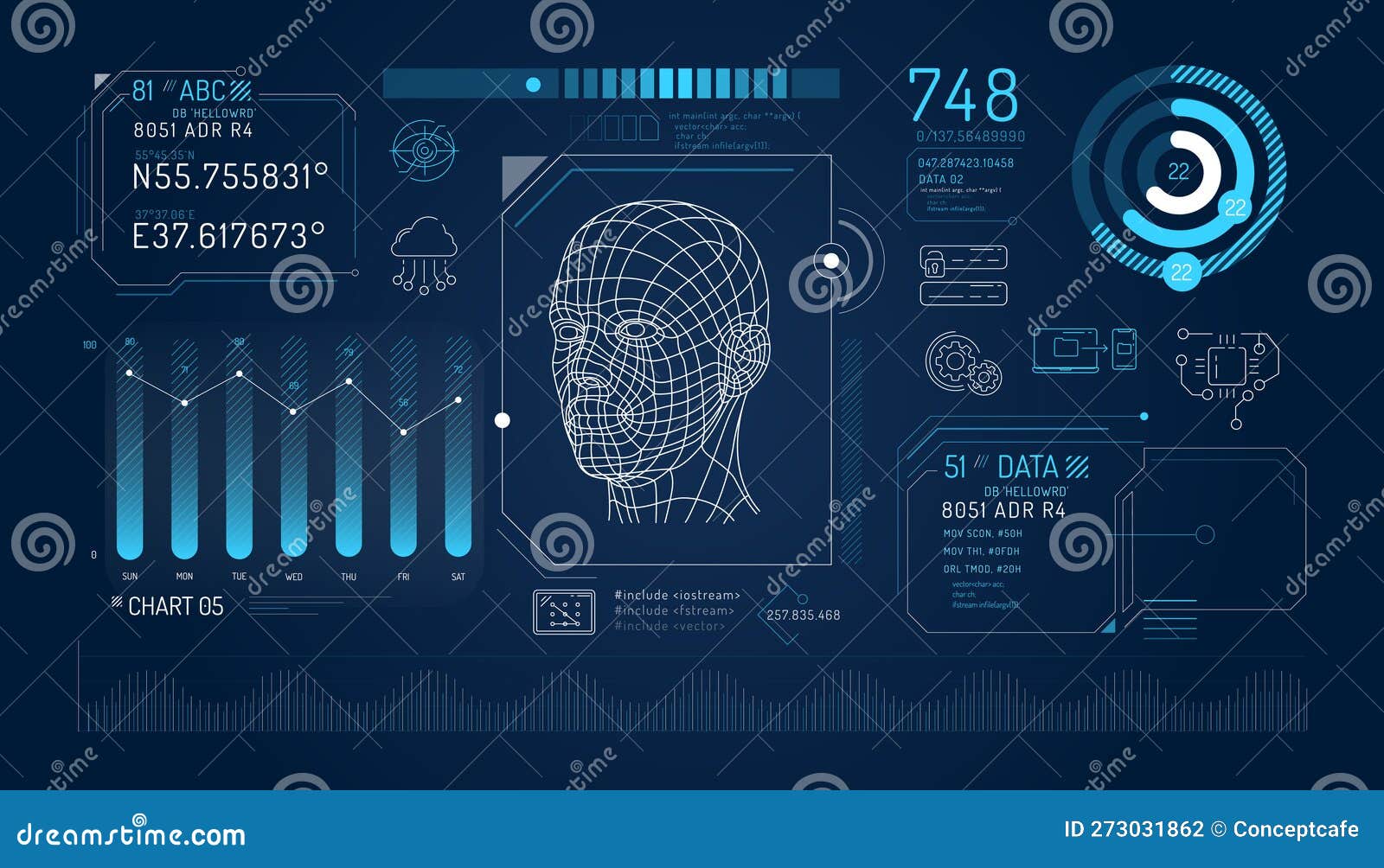 Set of Infographic Elements about Data Protection. Stock Vector ...