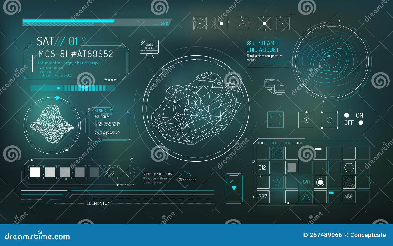 Set of Infographic Elements about the Study of Rocks. Stock Vector ...