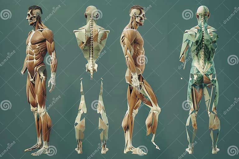 A Poster Showcasing Stylized Human Anatomy Engaging And Educational Exploration Of The Bodys