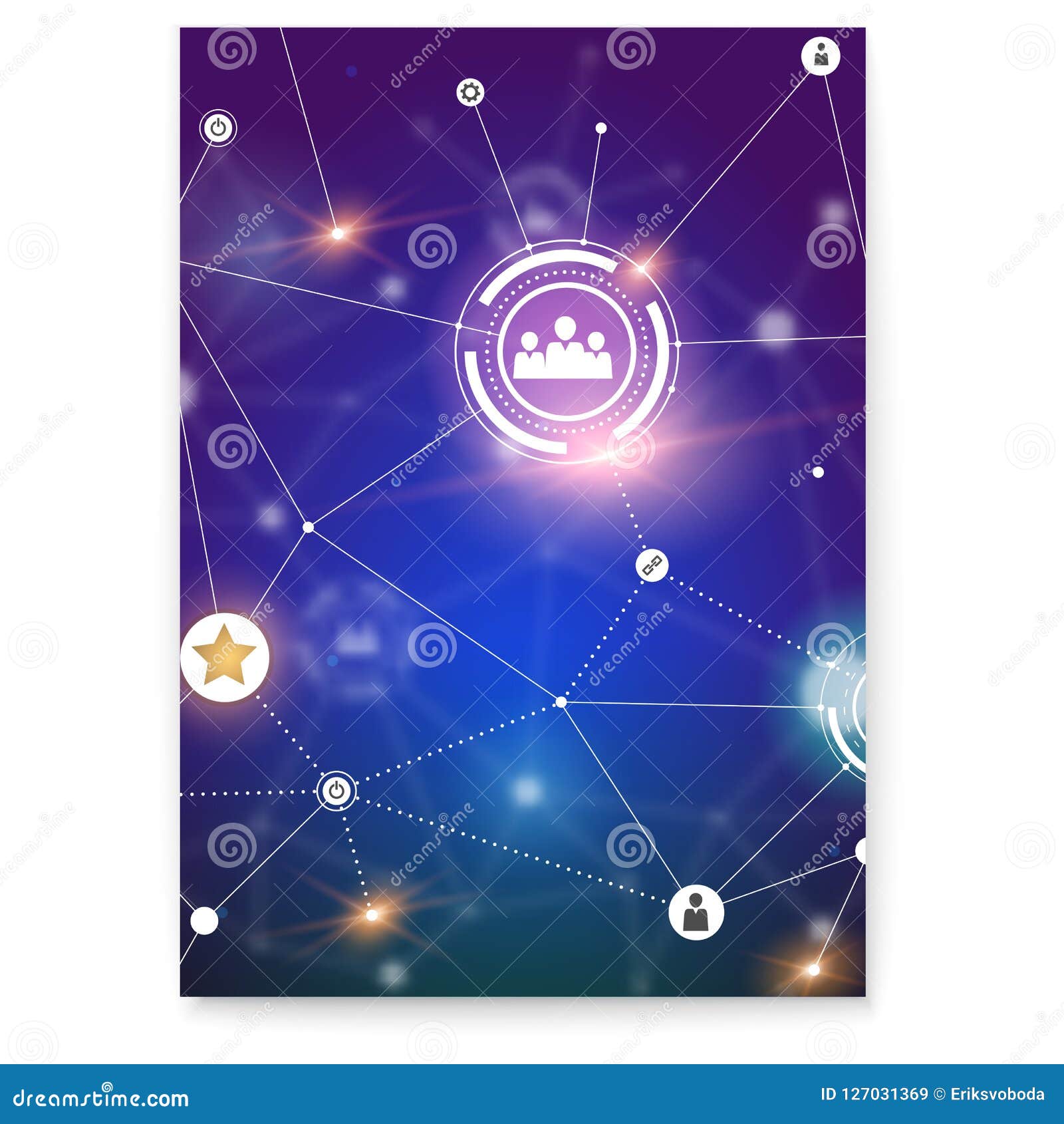 Poster with Social Network. Scheme on Communication Technology in ...