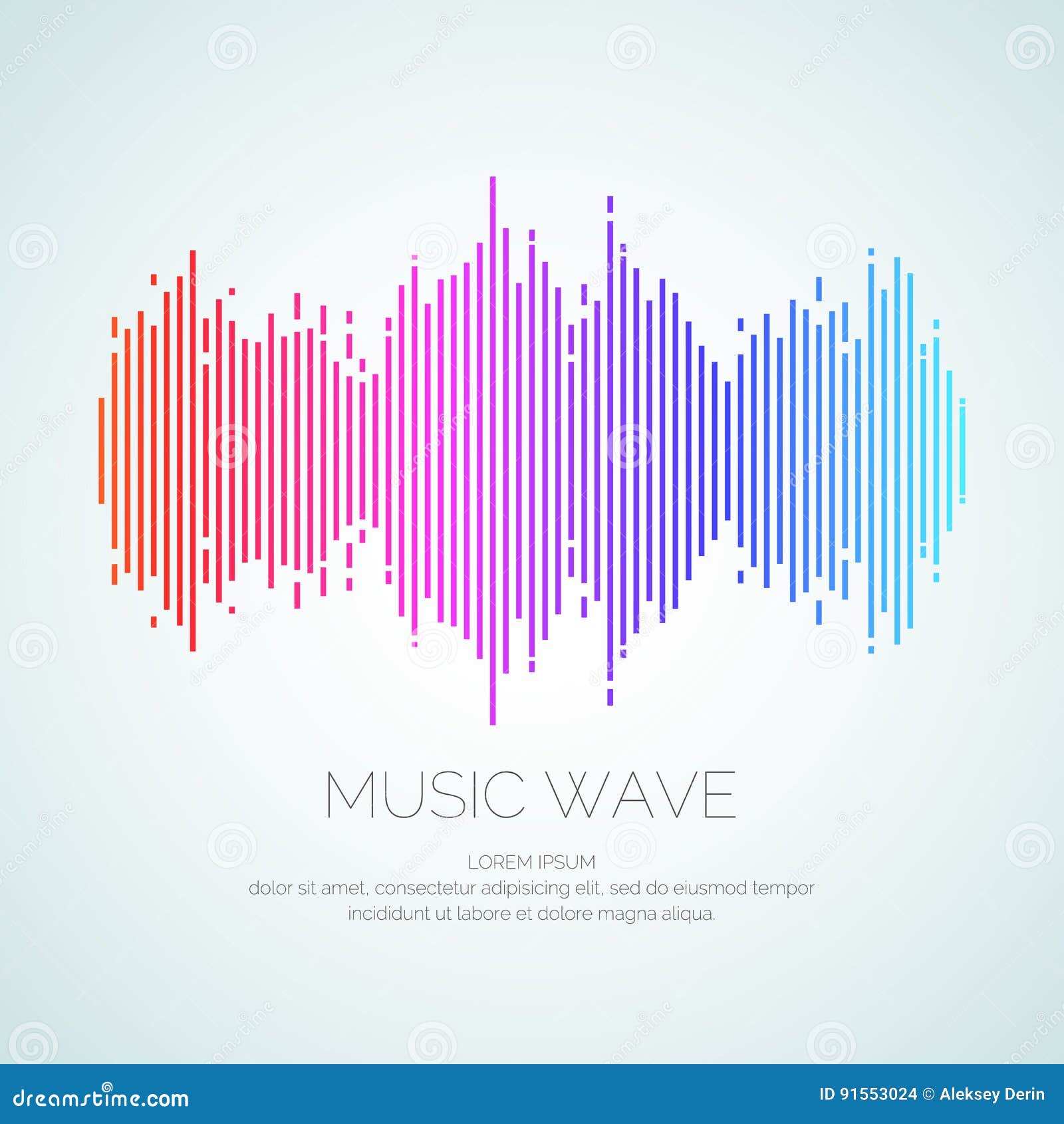 Poster of the Sound Wave from Equalizer Stock Vector - Illustration of ...