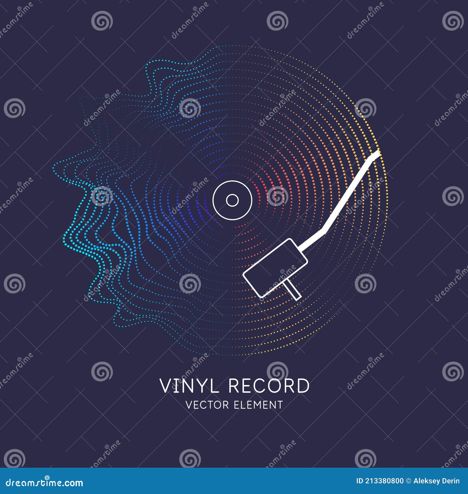 Poster Of The Sound Wave. Illustration Music On Dark Background ...