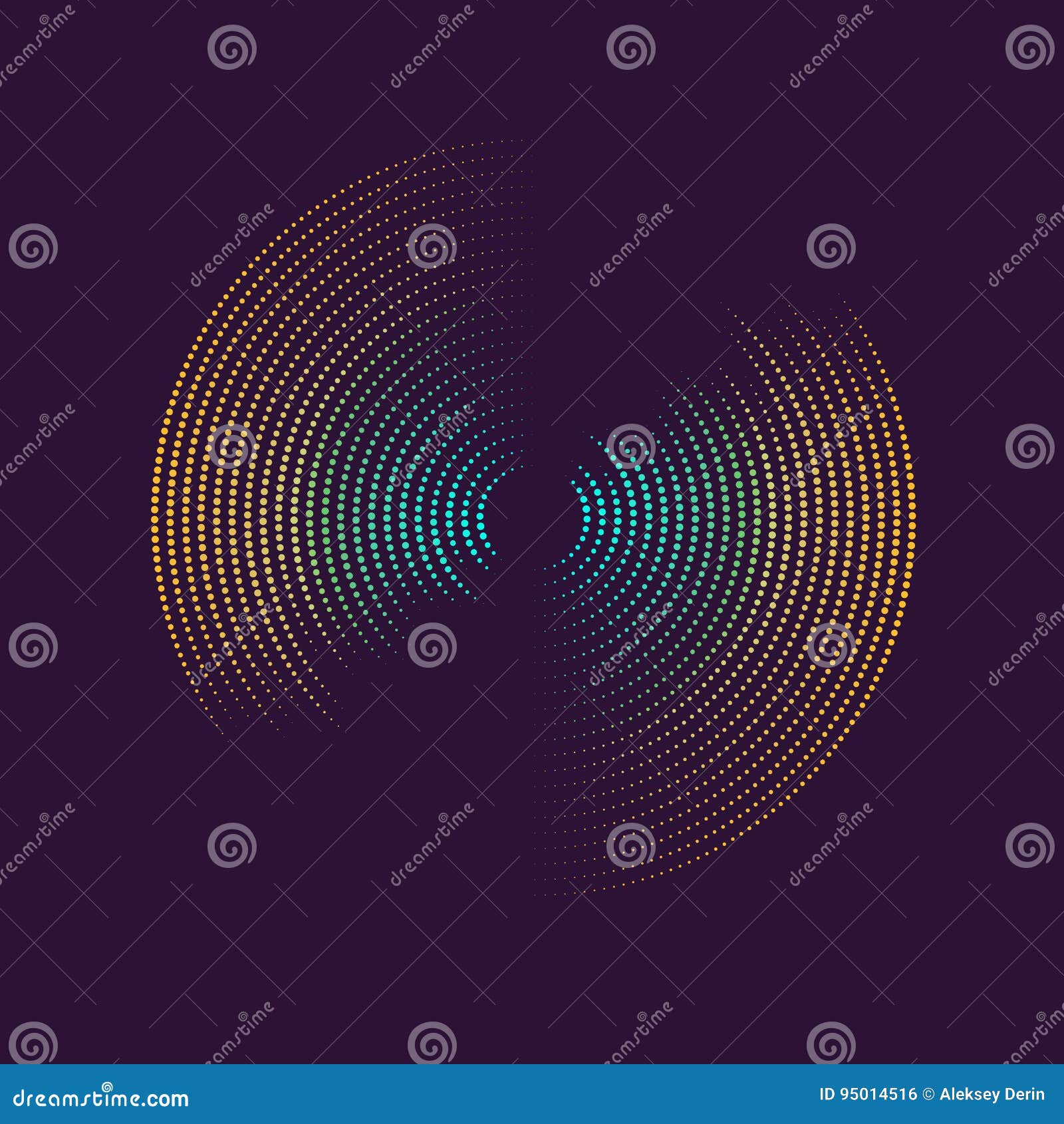 Poster of the Sound Wave. Vector Illustration on Dark Background Stock ...
