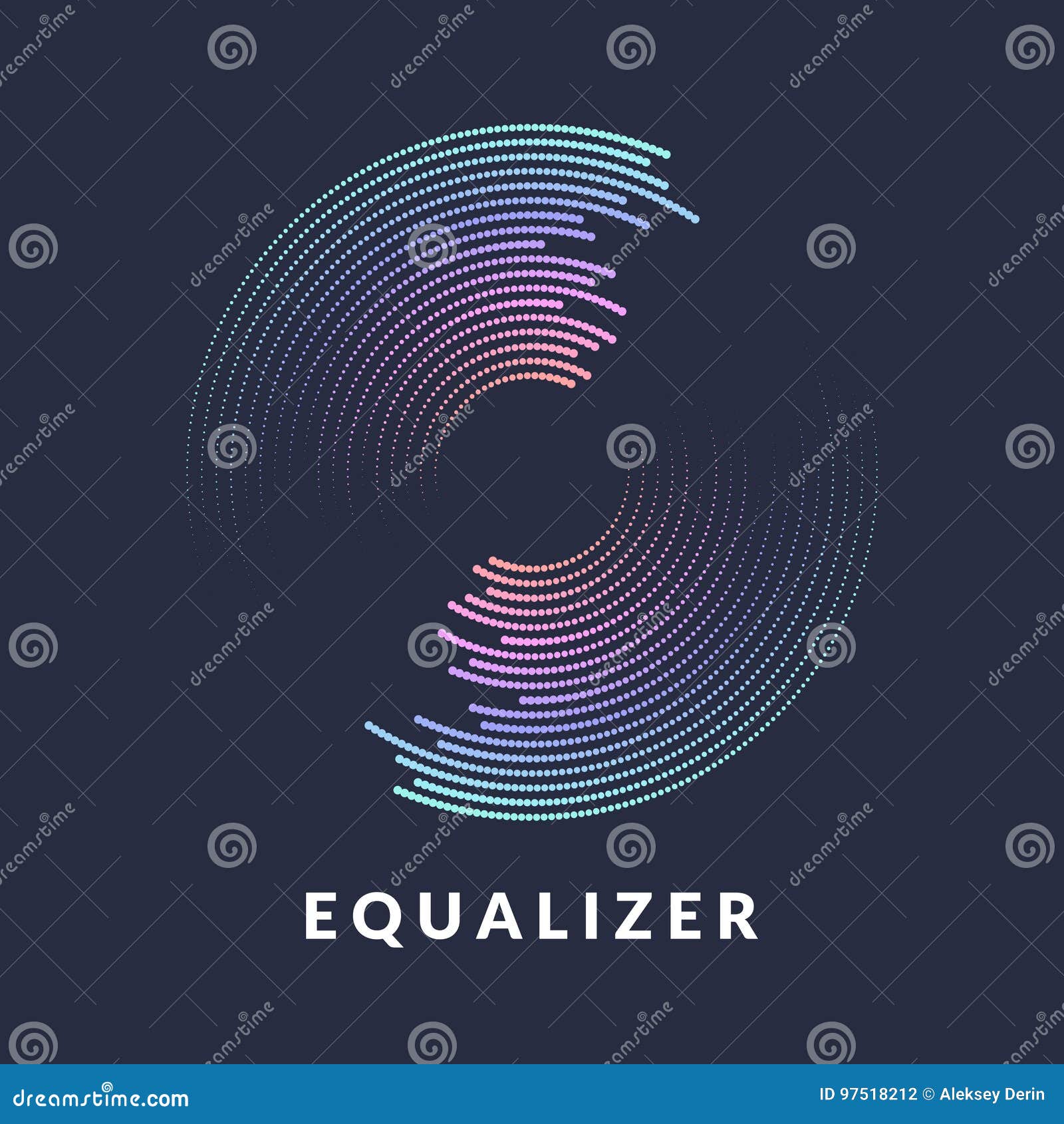Poster of the Sound Wave. Vector Illustration on Dark Background Stock ...