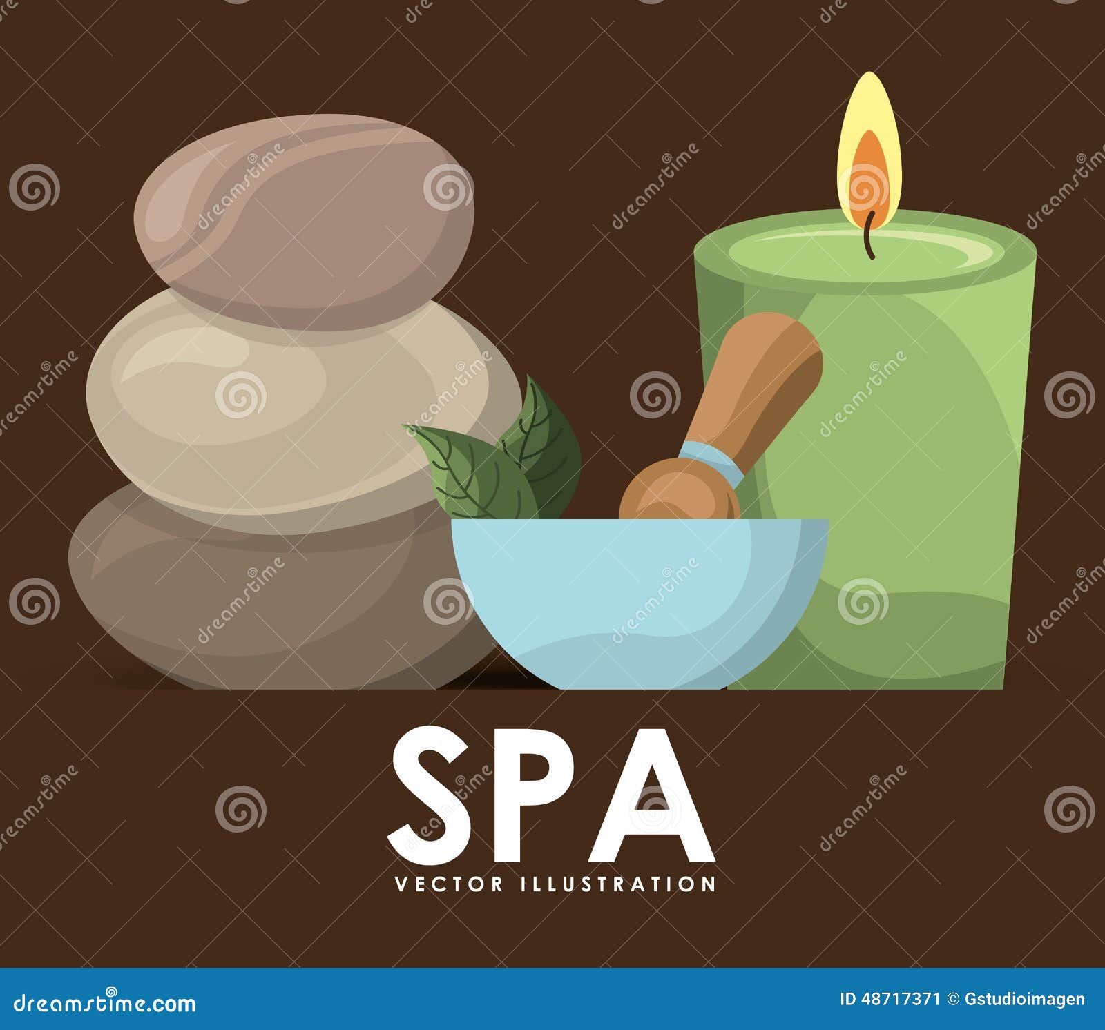 Poster spa stock illustration. Illustration of candle - 48717371