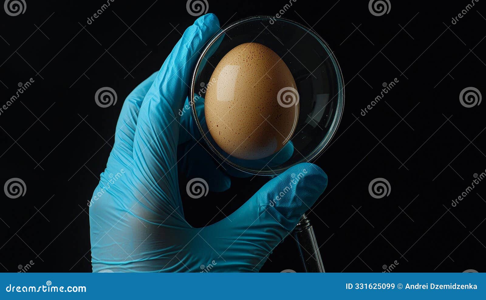 Poster with Space for Copy about Food Safety Inspector Testing Eggs ...