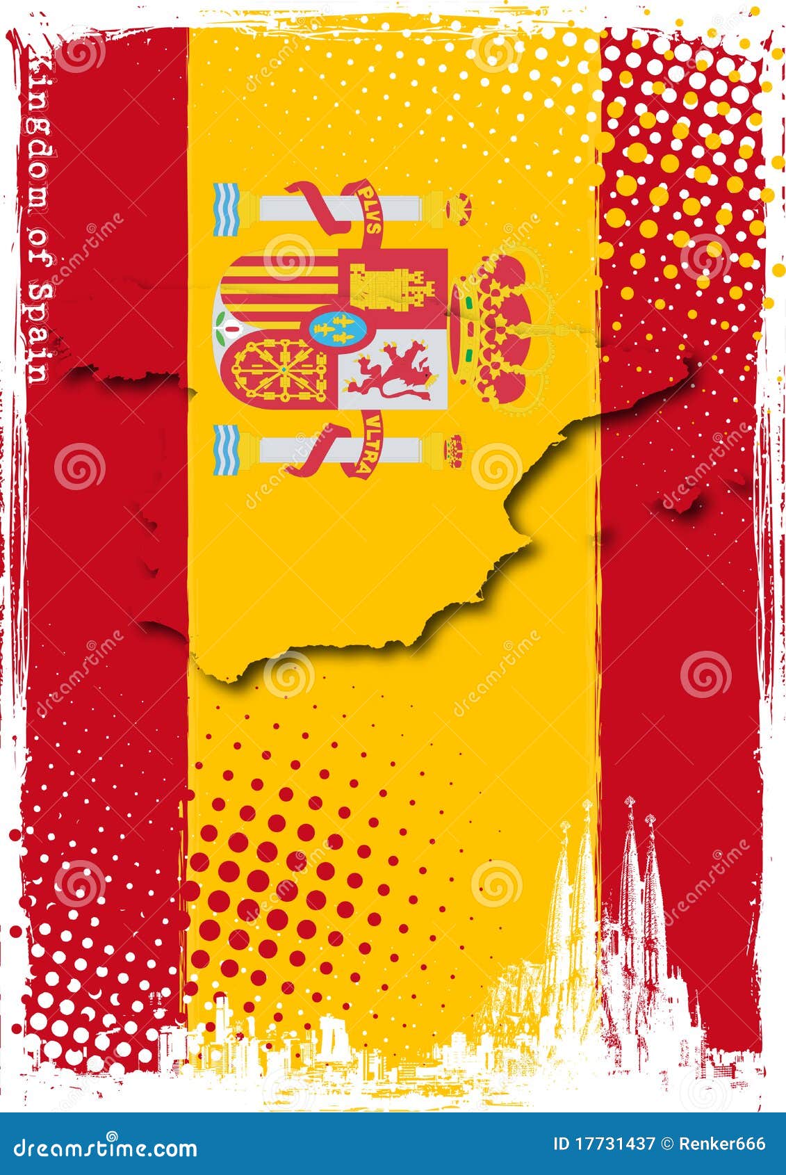 Poster of spain stock vector. Illustration of dirty, frame - 17731437