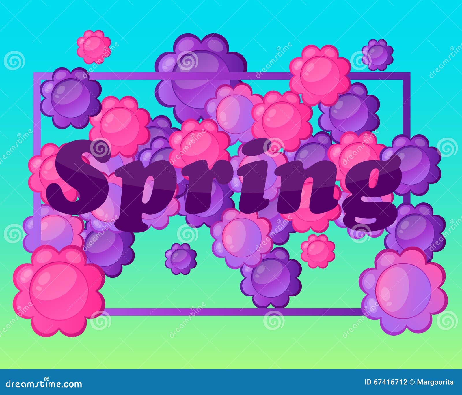 Poster spring stock vector. Illustration of concept, cartoon - 67416712