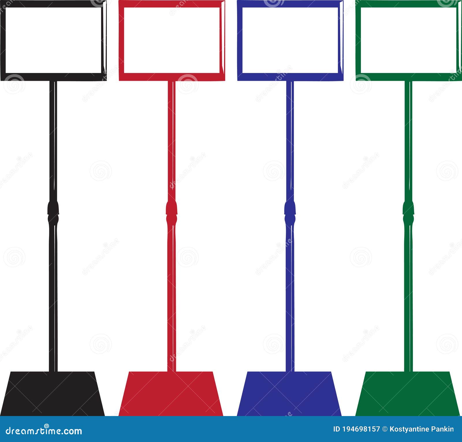 Poster stand stock vector. Illustration of support, poster - 194698157