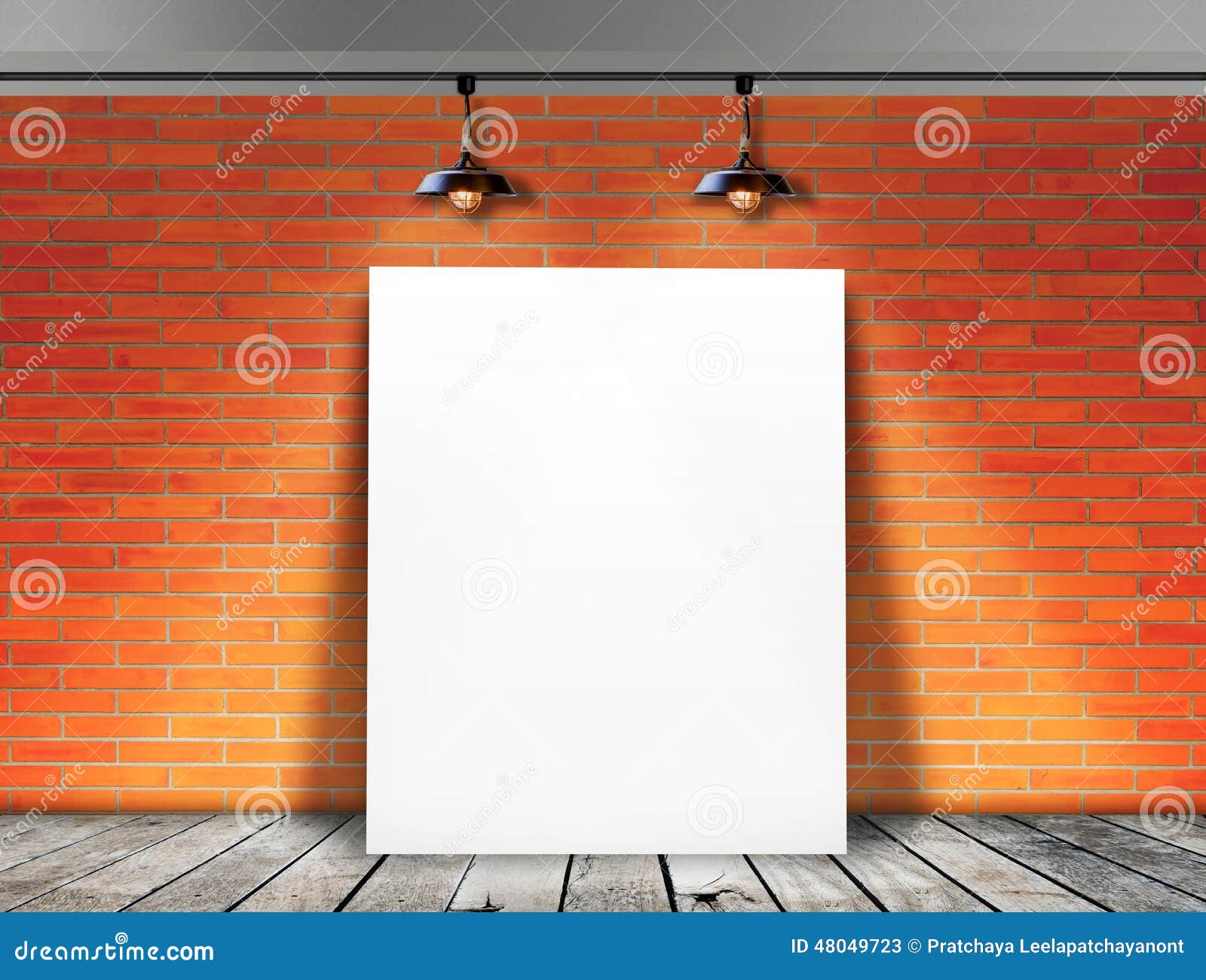 Poster Standing On Mosaic Tile With Ceiling Lamp Royalty-Free Stock ...
