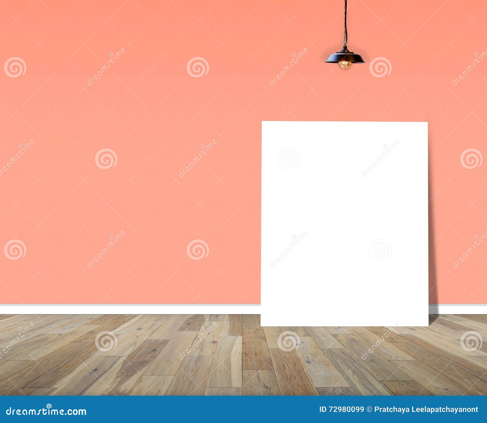 Poster Standing in Room with Ceiling Lamp Stock Image - Image of ...