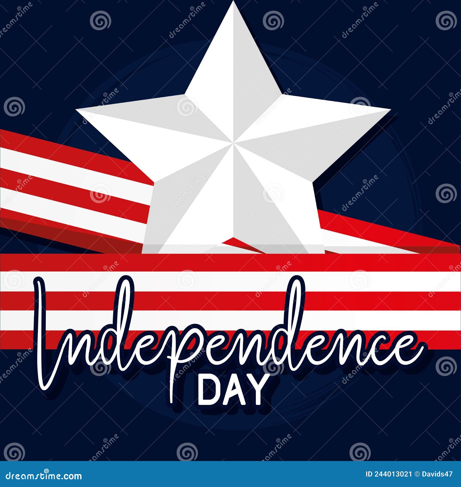 Poster Star Usa Independence Vector Illustration Stock Vector ...