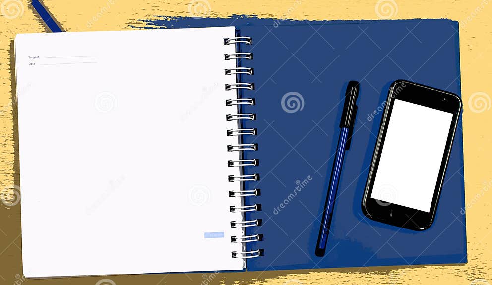 Poster Style Blue Diary Book Stock Photo - Image of education, modern ...