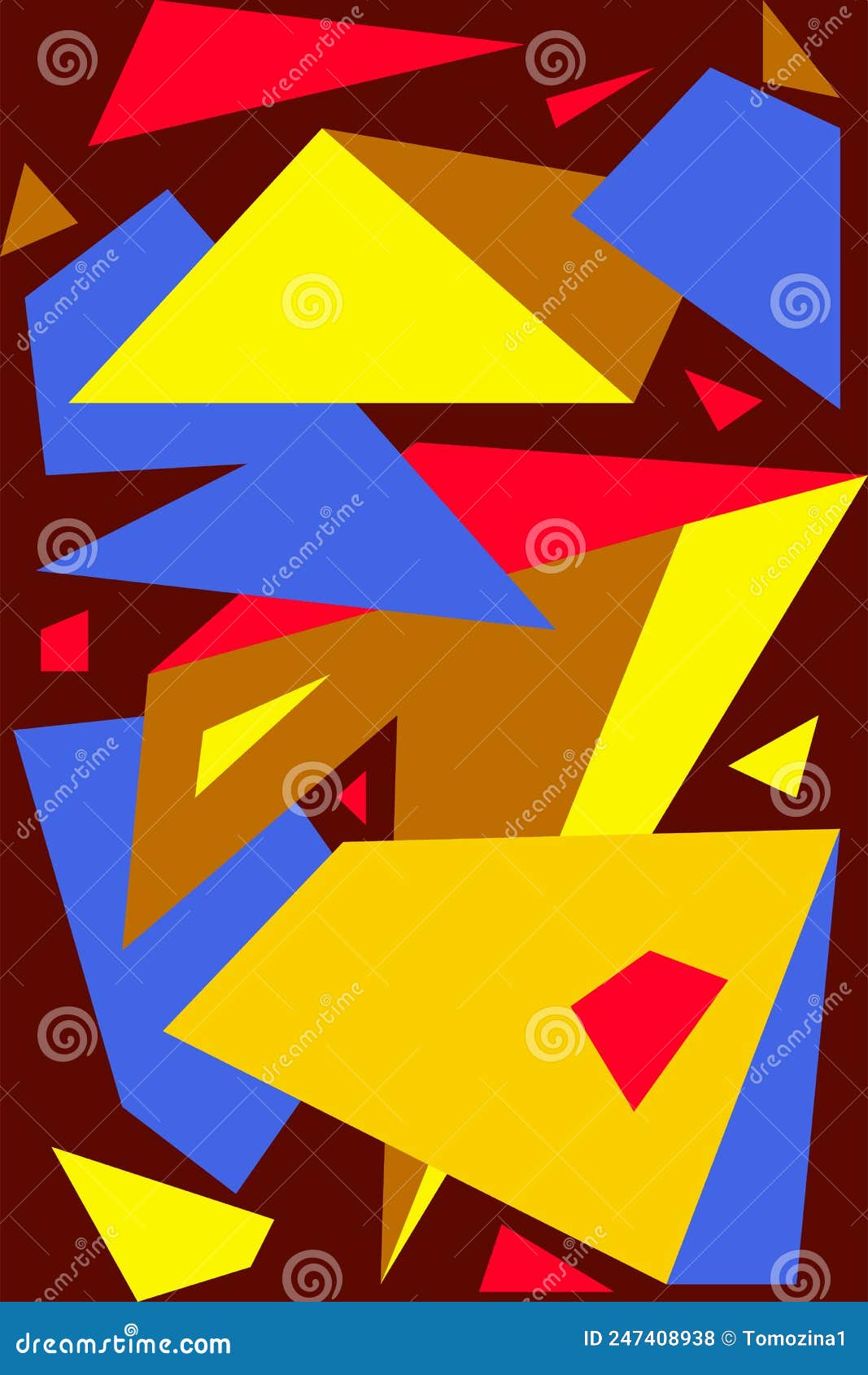 Poster in Style of Cubism, Abstractionism Stock Vector - Illustration ...