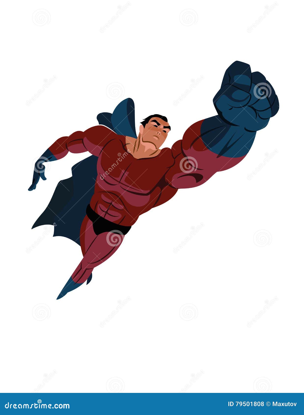 Superhero Flying Silhouette Cartoon Vector | CartoonDealer.com #72528443