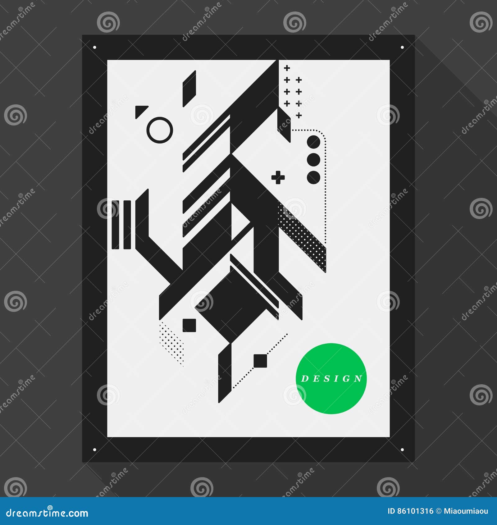 Poster Template with Abstract Elements Stock Vector - Illustration of ...