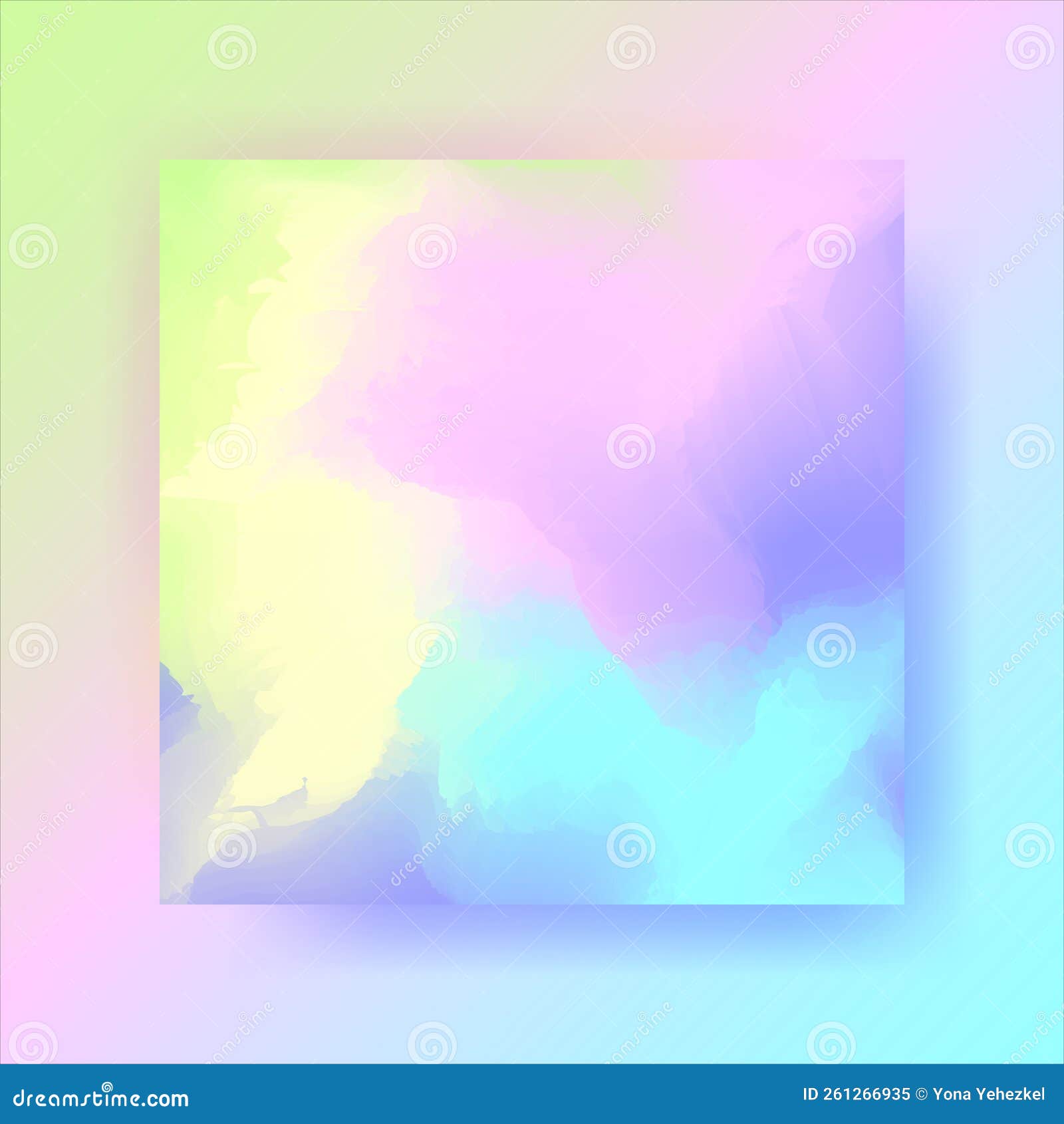 Poster Template with Abstract Gradient Mesh Background in Soft Neon ...