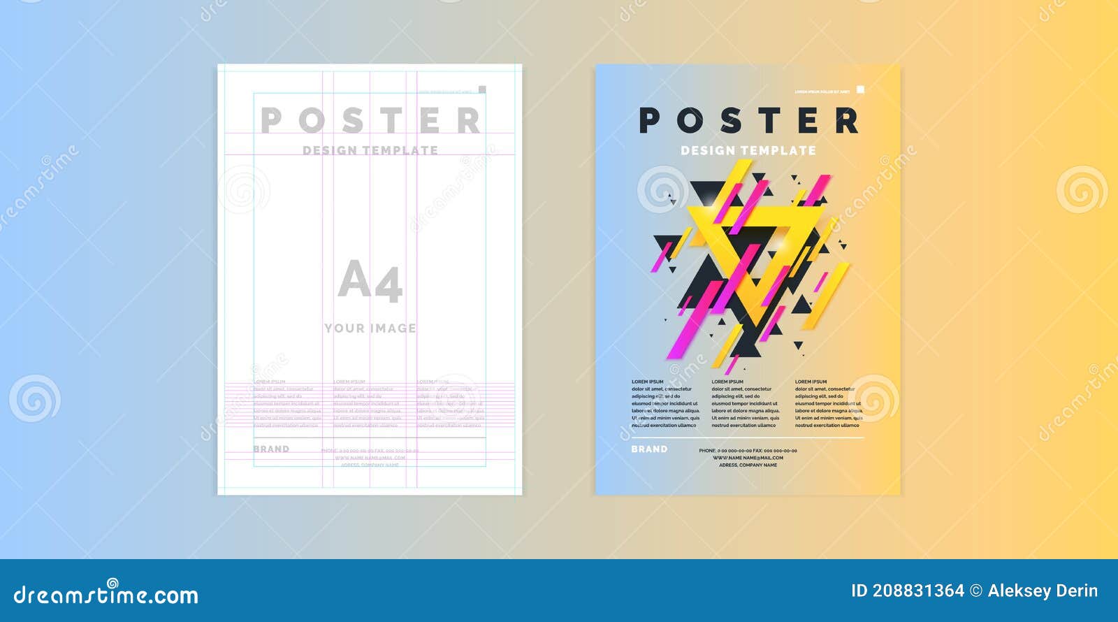 Poster Template for Business and Cover Modern Journal. Stock Vector ...