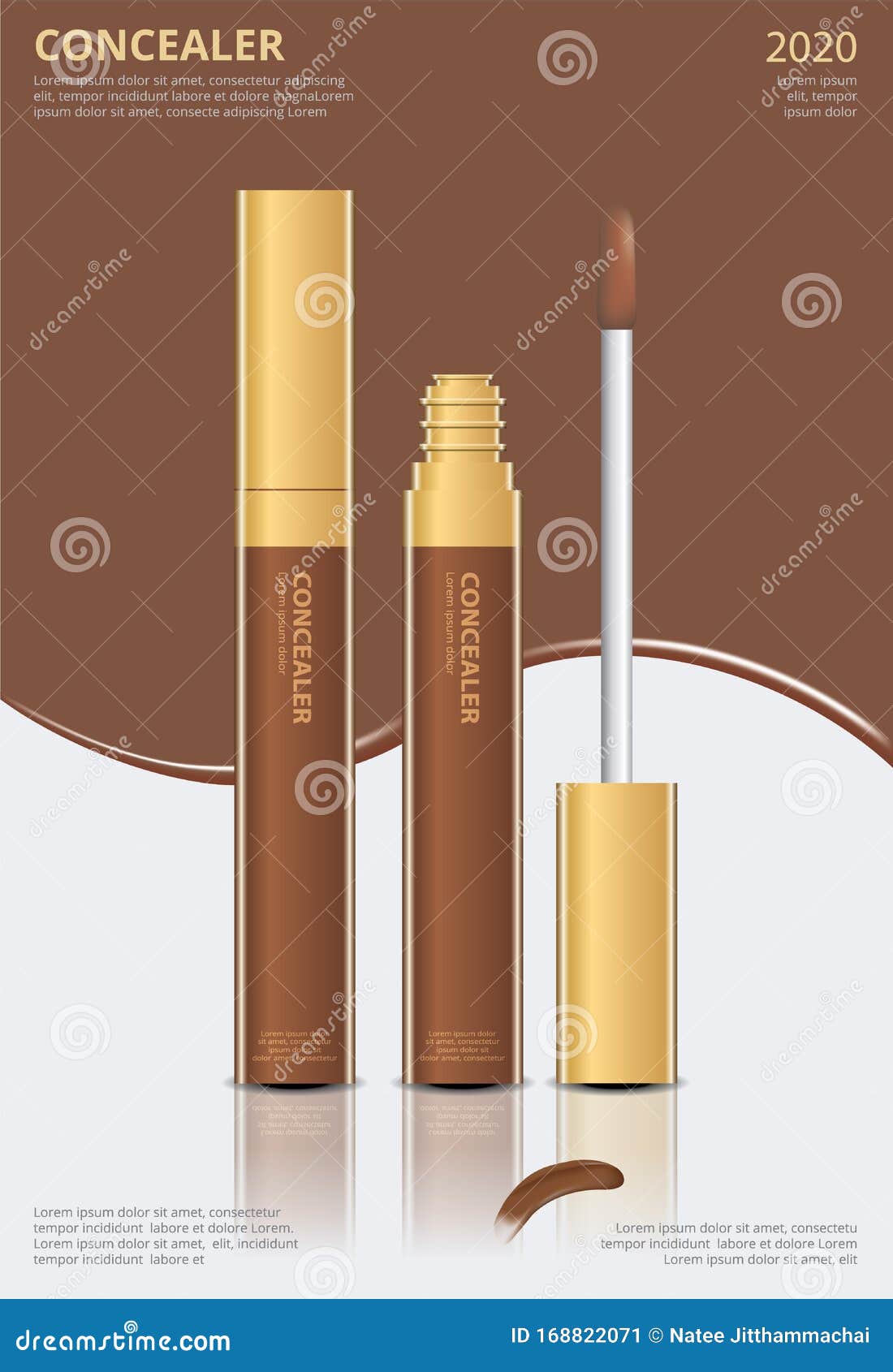 Poster Template Design Concealer with Package Stock Vector ...