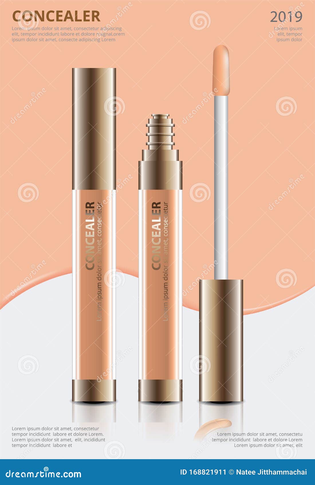 Poster Template Design Concealer with Package Stock Vector ...