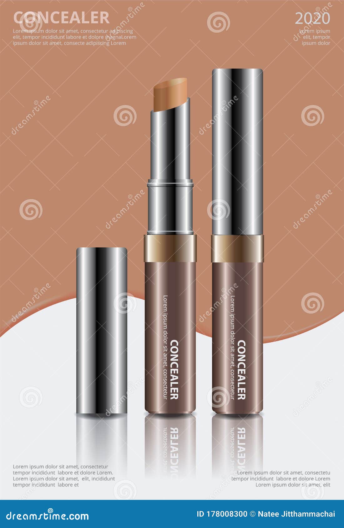 Poster Template Design Concealer with Package Stock Vector ...