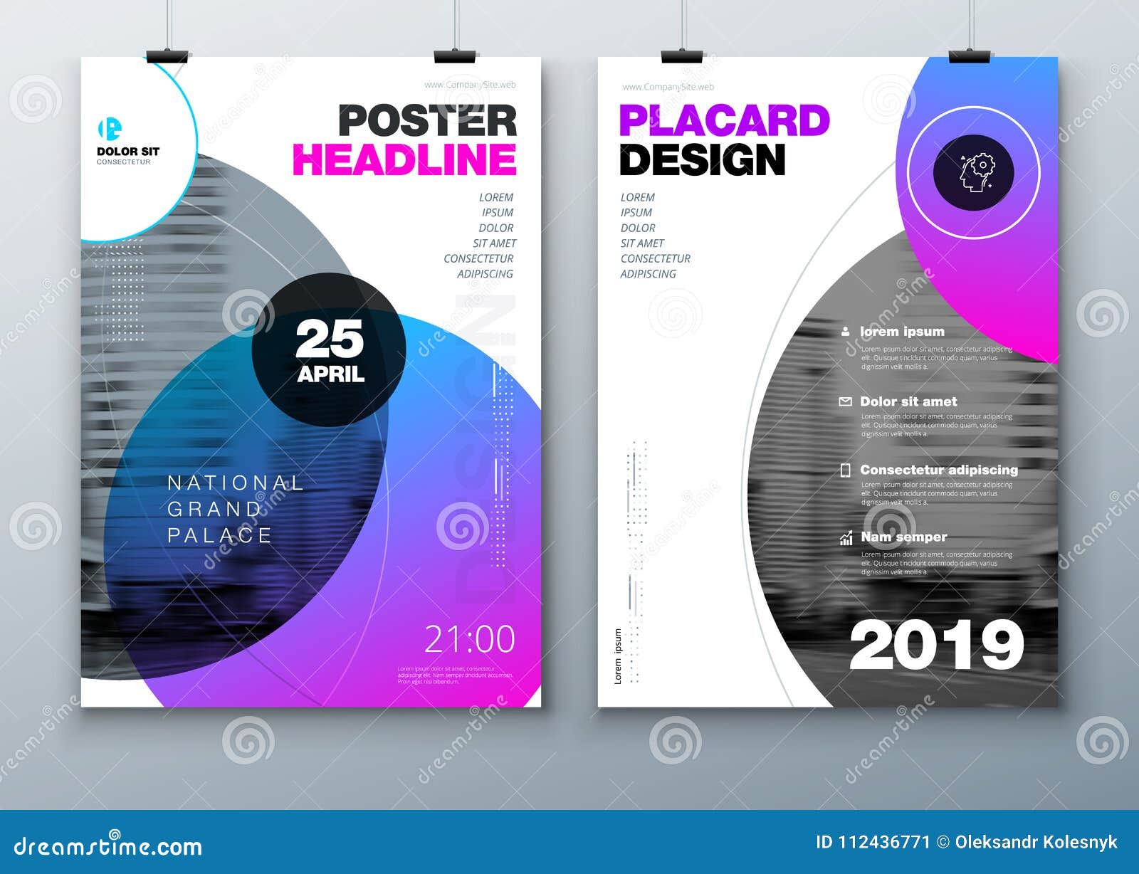 Poster Template Layout Design. Business Poster, Placard Background ...