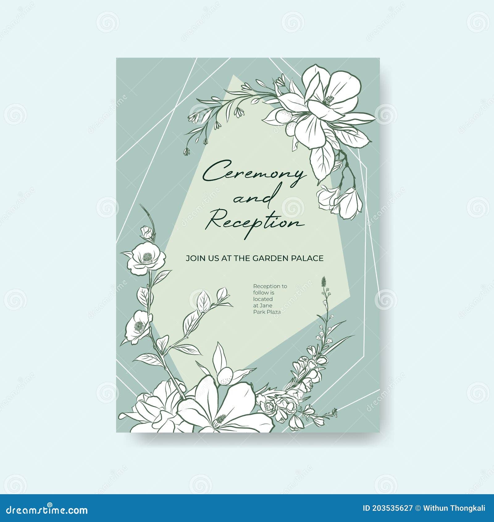 Poster Template with Wedding Ceremony Concept Design for Brochure and ...