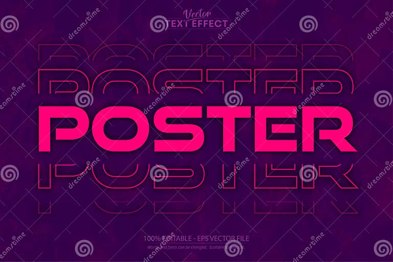 Poster Text Effect, Editable Creative and Minimal Font and Text Style ...