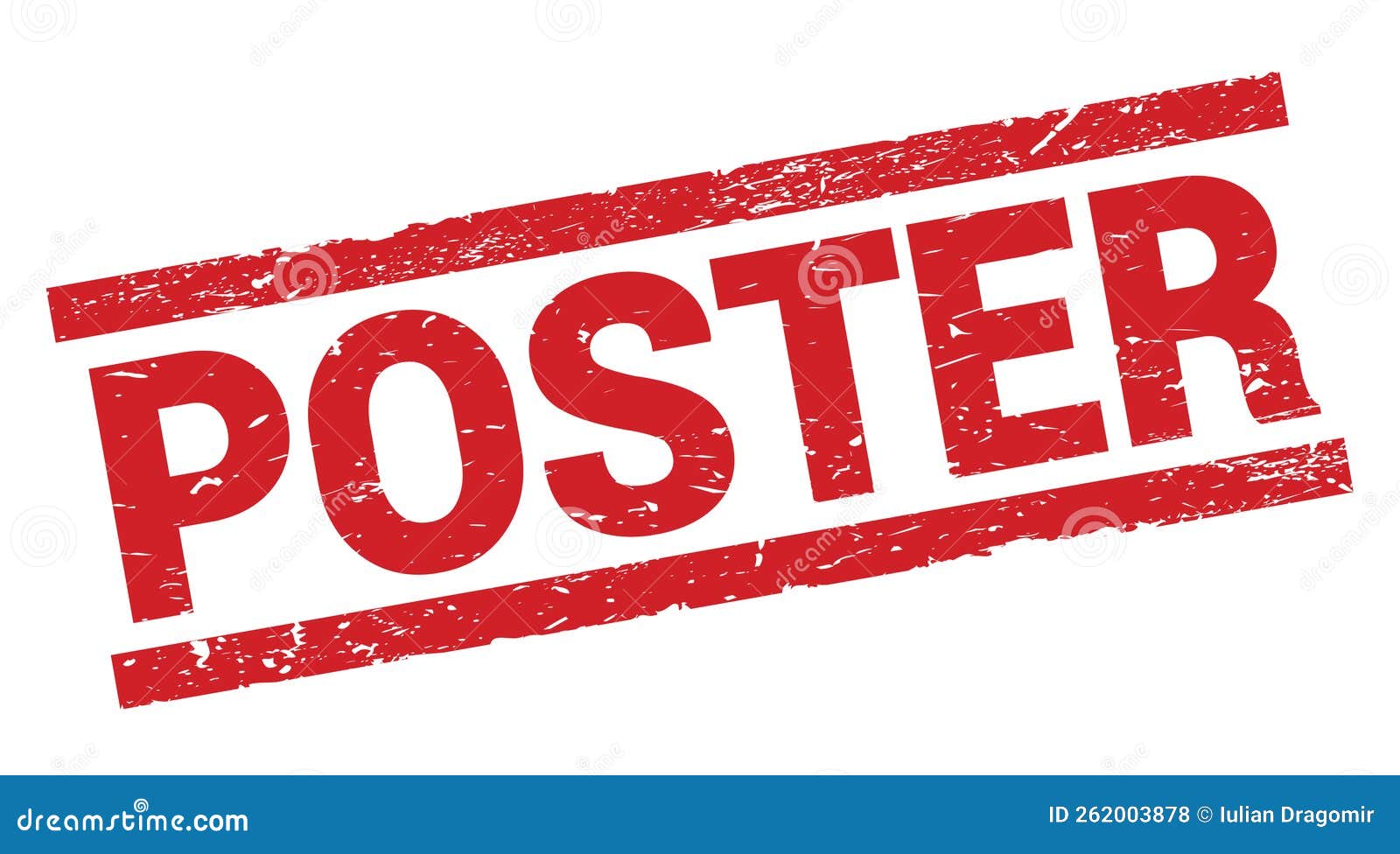 POSTER Text on Red Rectangle Stamp Sign Stock Illustration ...