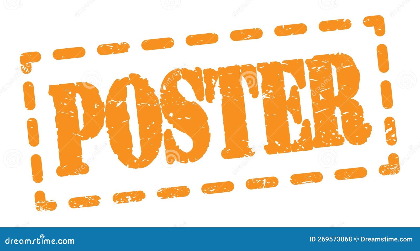 POSTER Text Written on Orange Stamp Sign Stock Illustration ...