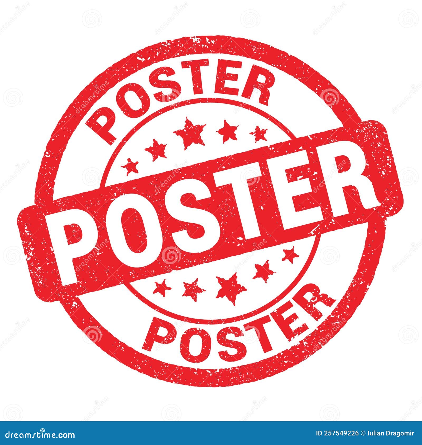 POSTER Text Written on Red Stamp Sign Stock Illustration - Illustration ...