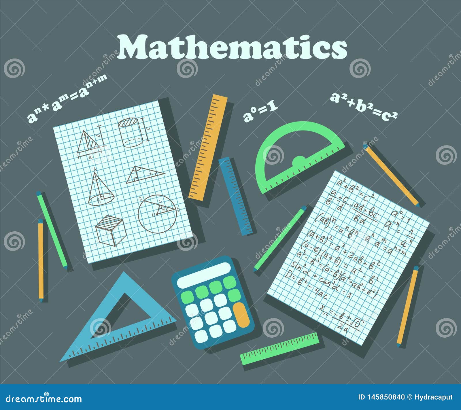 Poster To Illustrate a Math Lesson. Stock Vector - Illustration of ...