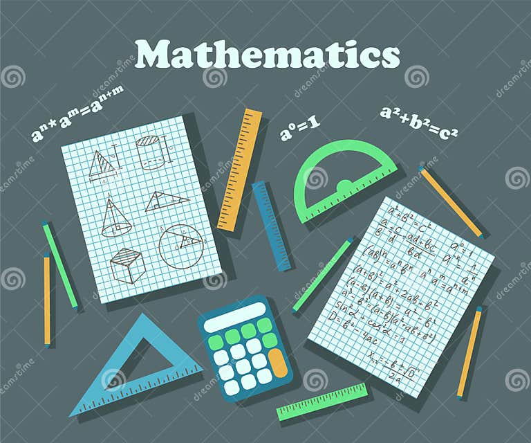 Poster To Illustrate a Math Lesson. Stock Vector - Illustration of ...