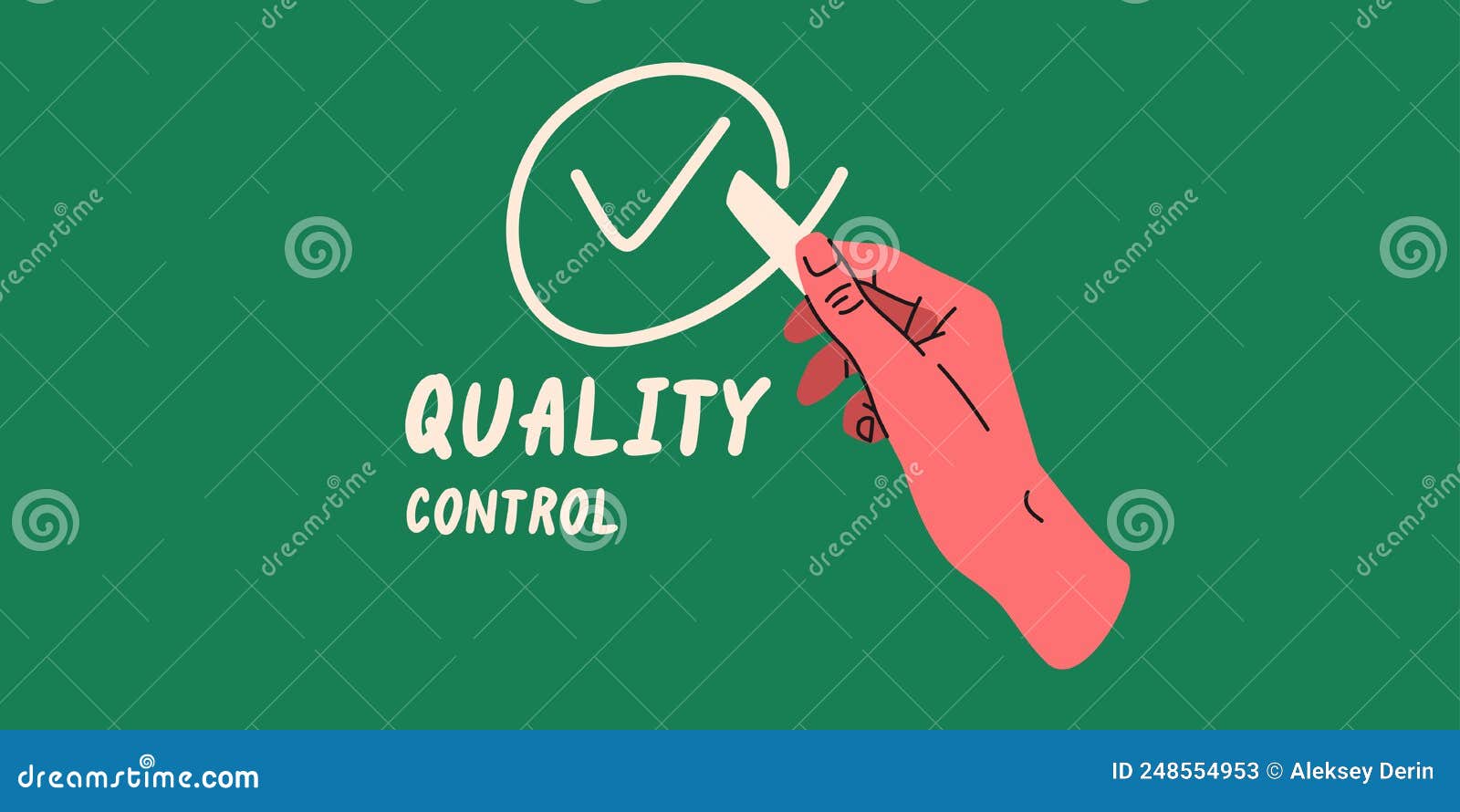 Poster on the Topic of Quality Control. the Hand Draws with Chalk ...