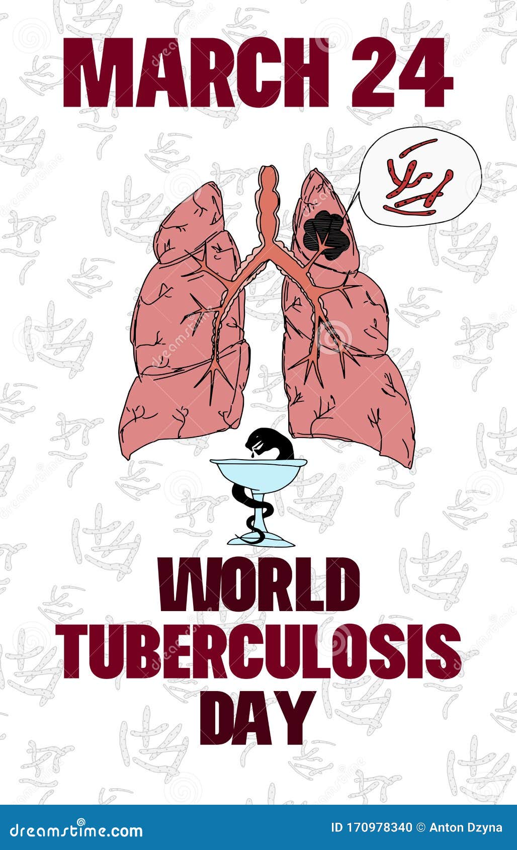 Poster for Tuberculosis Control Day. Sketch Poster Stock Illustration ...